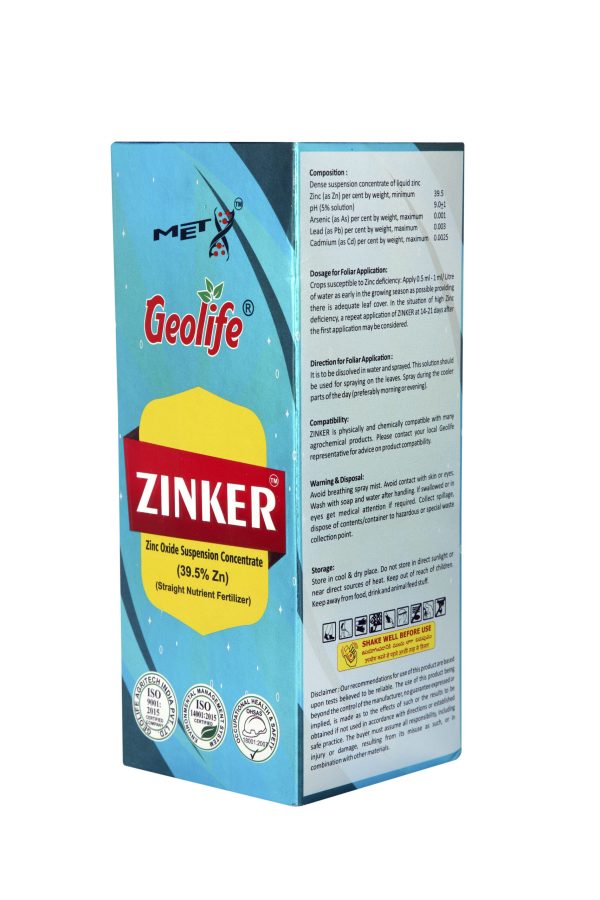 Geolife Zinker - Zinc Oxide Suspension Concentrate - 1000 ML - AGRO SHOPY